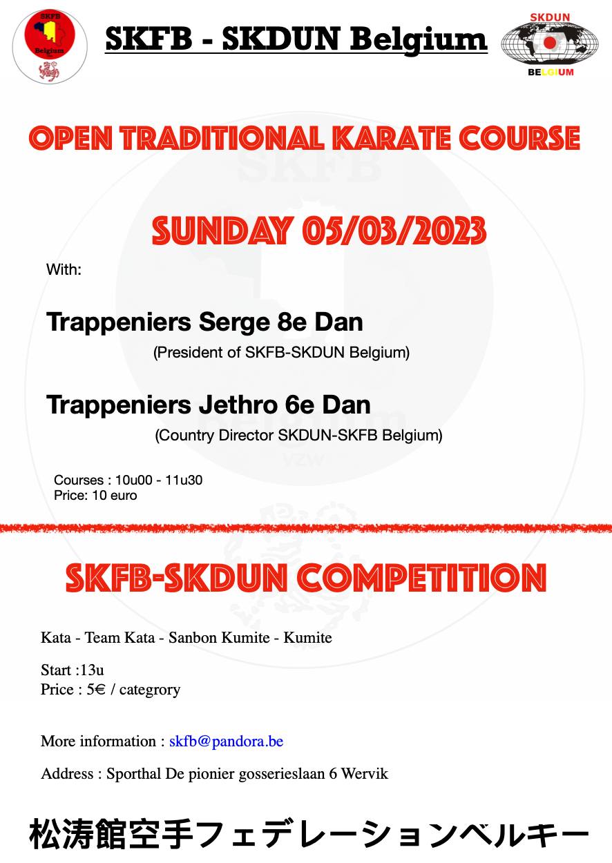 SKFB – SKDUN Belgium – SKDUN European Karate Federation